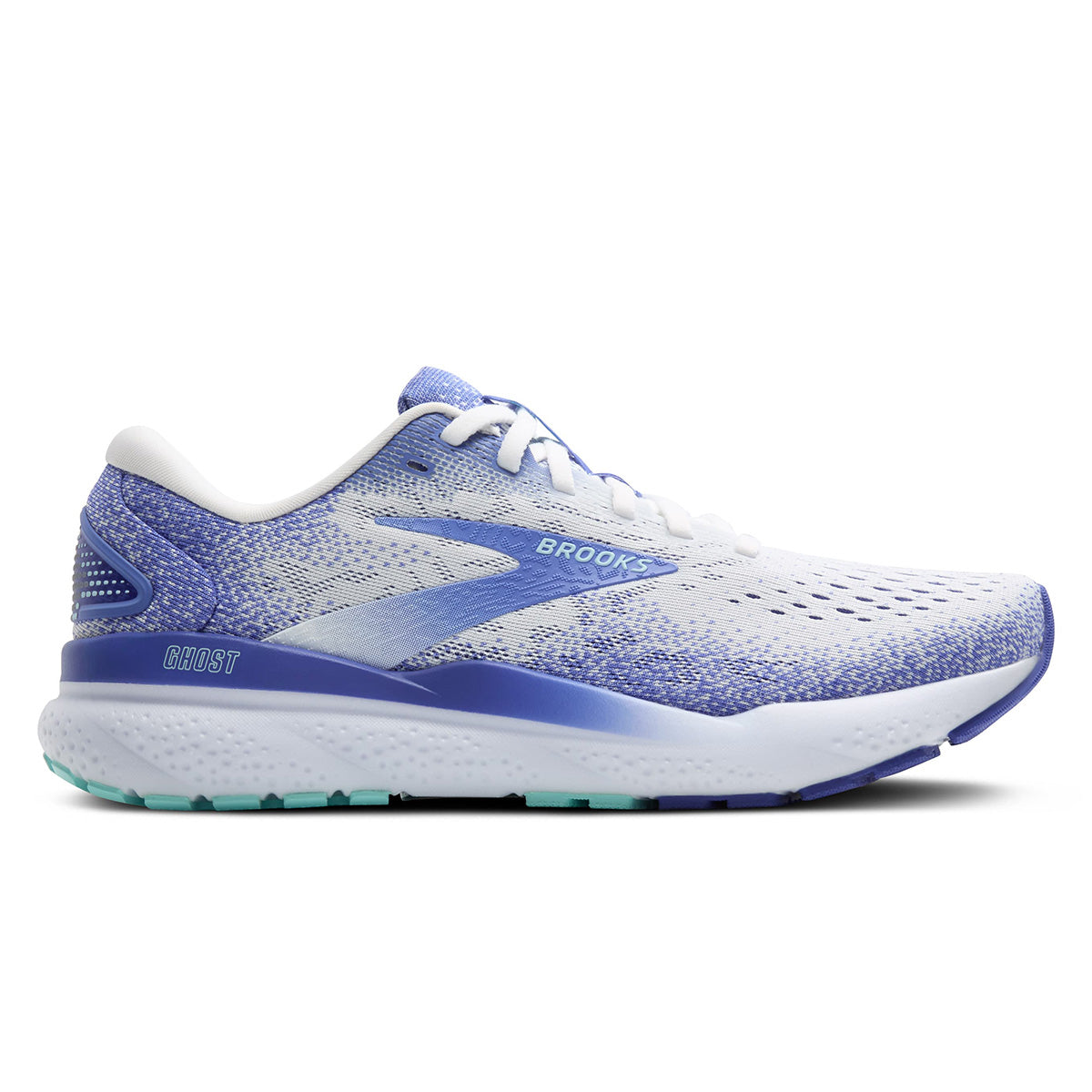 Brooks Ghost 16 Womens | White/amparo Blue/limpet Shell – Alexandra Sports
